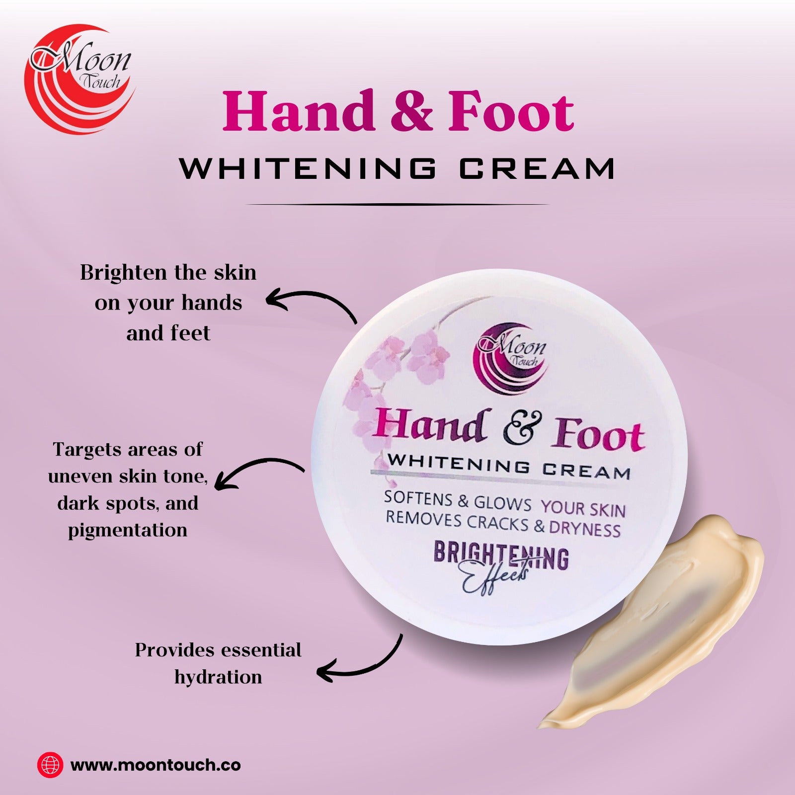 (Best Selling) Hand & Foot Whitening Cream – Moon Touch