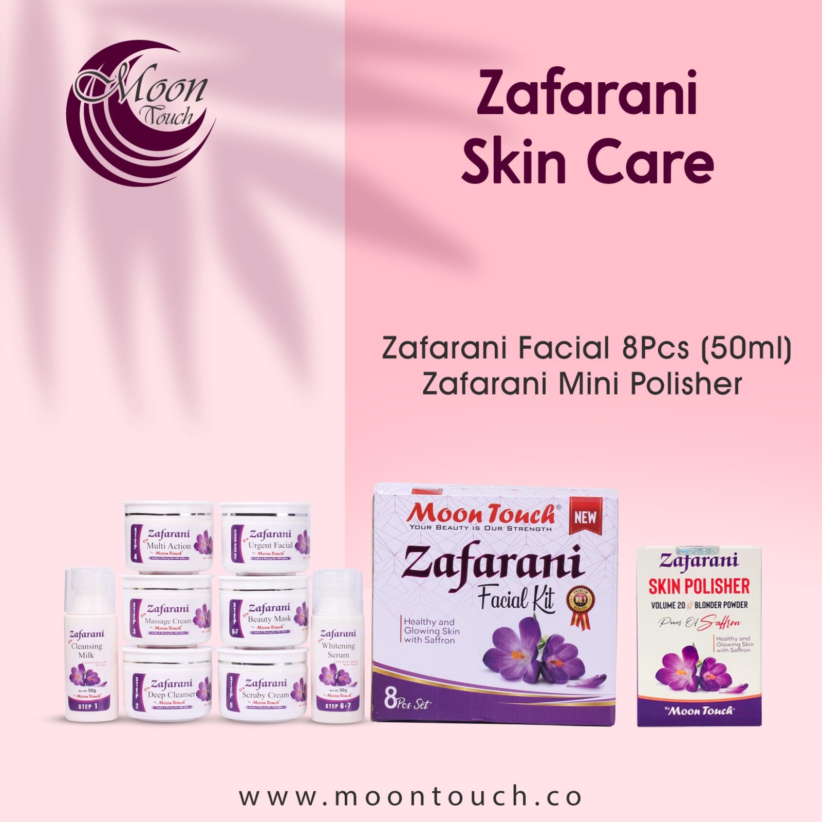 Zafarani Facial + Mini Skin Polisher – Moon Touch