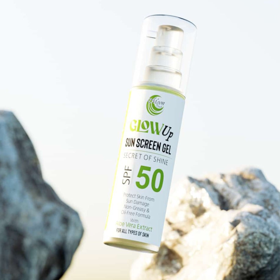 Glow Up Sunscreen Gel 50ml – Moon Touch