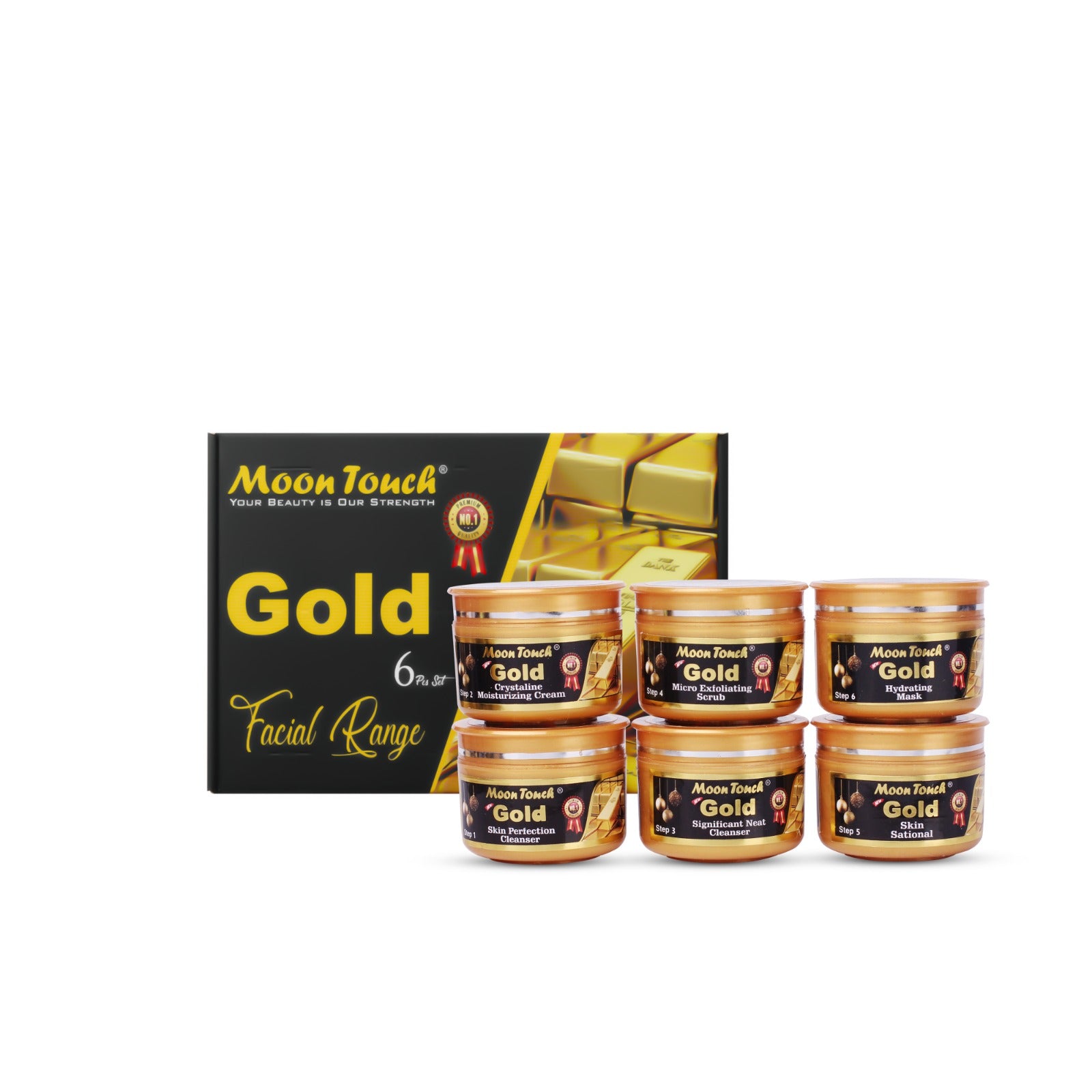 Gold Facial Set + FREE Gold Face Wash – Moon Touch